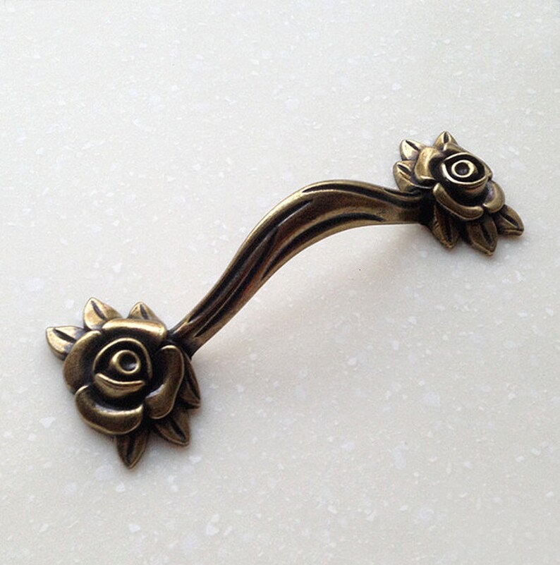 3.75 Rose Handle Dresser Drawer Pulls Handles / Antique - Etsy