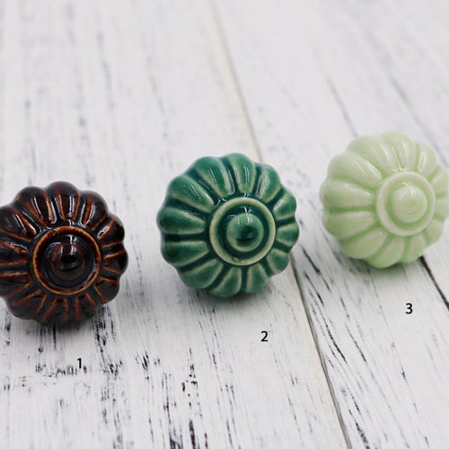 New Style Ceramic Pumpkin Knobs Kitchen Dresser Knob / Drawer - Etsy