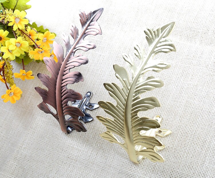A Piece Leaf Curtain Hook Curtain Tieback Hook Decorative Hooks Home ...