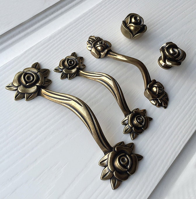 5 3.75 Rose Handle French Style Shabby Chic - Etsy