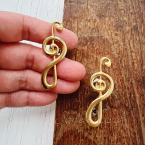 Musical Note Solid Brass Dresser Handle Pull Knob Pull Handle / Kitchen ...