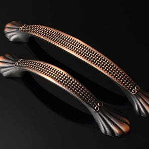 5" 3.75" Red Copper Cupboard Handle Knob Cabinet Knobs Pulls Handles ...