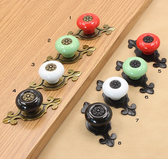 Multi-color Ceramic Knobs Drawer Knob / Dresser Knobs / | Etsy