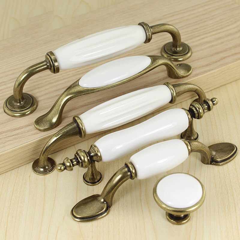 Home Improvement Home & Living White Dresser Handle Farmhouse Knobs and ...