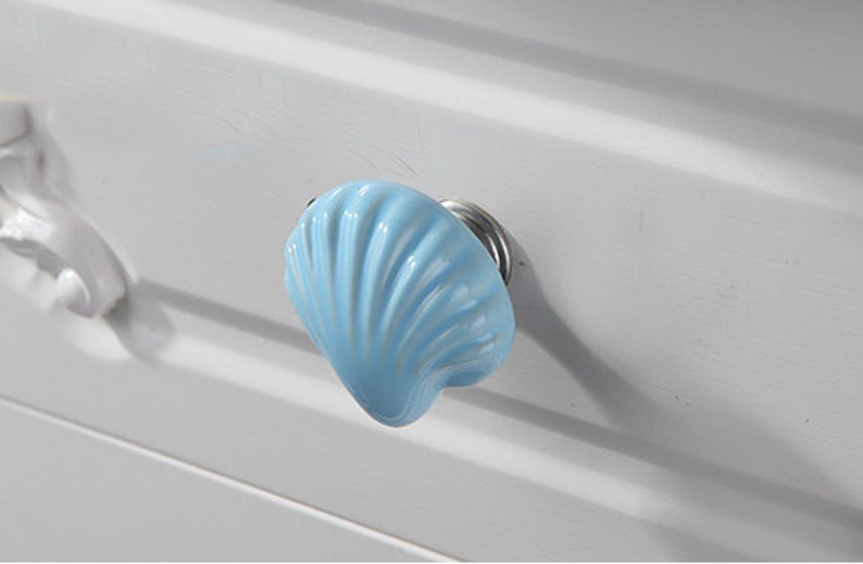 3.75 White Blue Ceramic Dresser Pulls Drawer Pull - Etsy