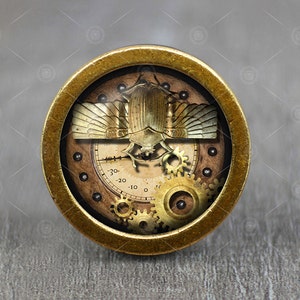 Steampunk Glass Cabochon Bronze Cabinet Dresser Knobs Pull / | Etsy