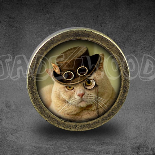 Steampunk Cat Cabinet Dresser Knobs Pull / Dresser Pull / - Etsy