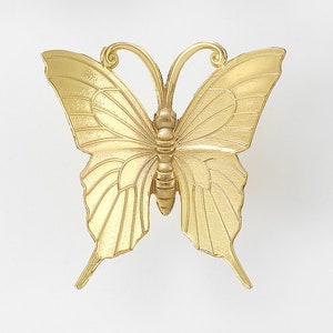 Butterfly Solid Brass Dresser Handle Pull Knob Pull Handle / Kitchen ...