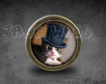 Steampunk Cat Cabinet Dresser Knobs Pull / Dresser Pull / - Etsy