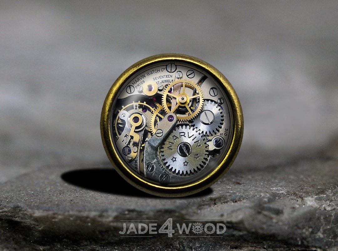 Steampunk Gear Glass Cabochon Cabinet Knob Dresser Knob Dresser Pull ...