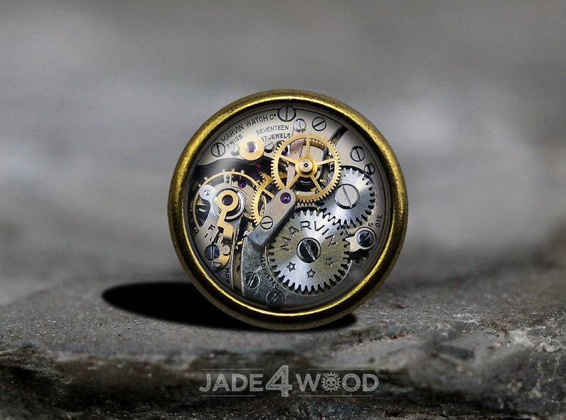 Steampunk Gear Glass Cabochon Cabinet Knob Dresser Knobs - Etsy