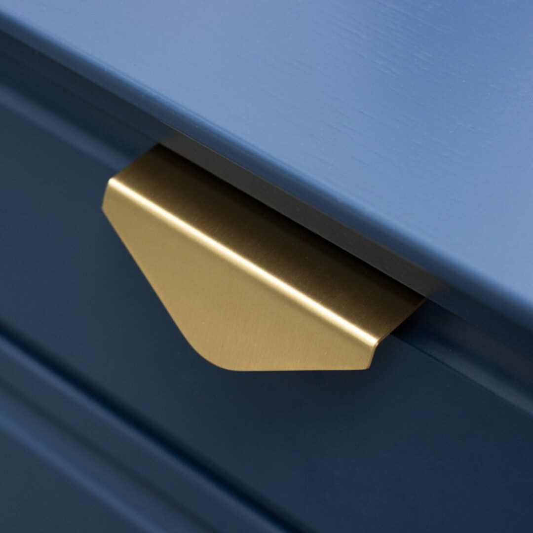 Triangle Solid Brass Dresser Handle Pull Knob Pulls Handles / Kitchen ...