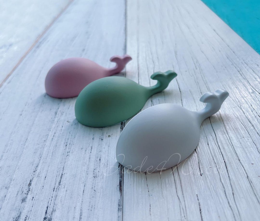 1.25" Metal Whale Kid's Dresser Handle Furniture Hardware / Cabinet Handle Door Pull Dresser ...