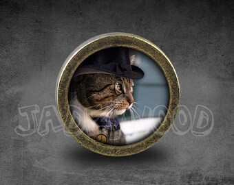 Steampunk Cat Cabinet Dresser Knobs Pull / Dresser Pull / | Etsy