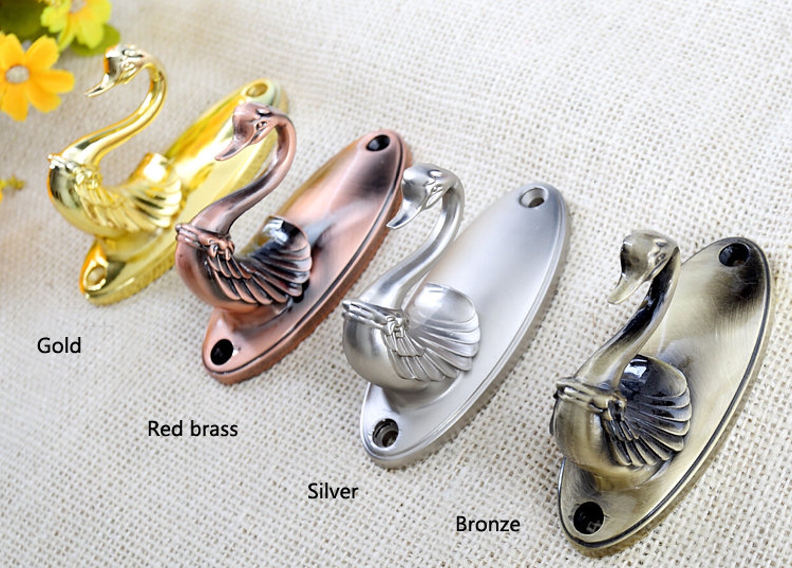 A Piece Swan Wall Hook Curtain Hook Curtain Tieback Hook - Etsy