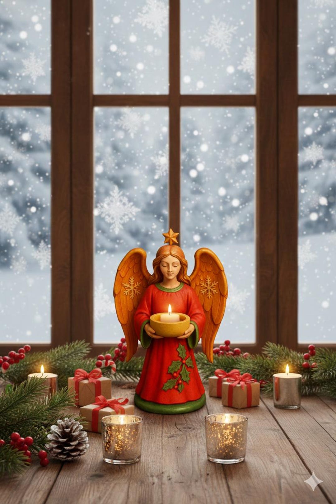 Light up Angel Statue STL File | 3D Print Model, Christmas Mantel Decor ...