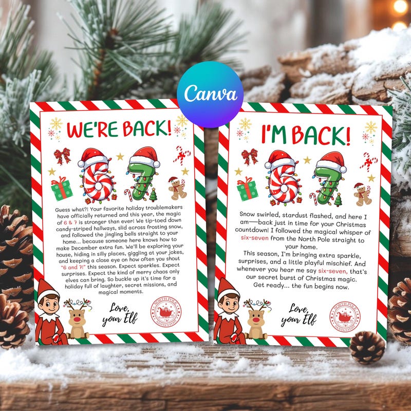 Elf on Shelf 67 Letter - Etsy