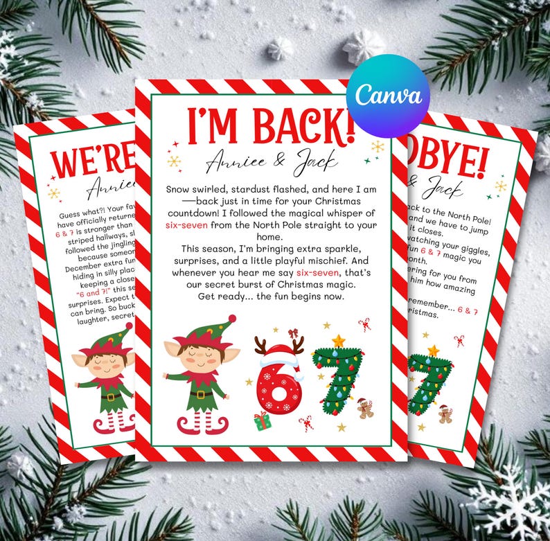 67 Elf Arrival Letter, Six Seven Trending Meme, I'm Back Elves Letter ...