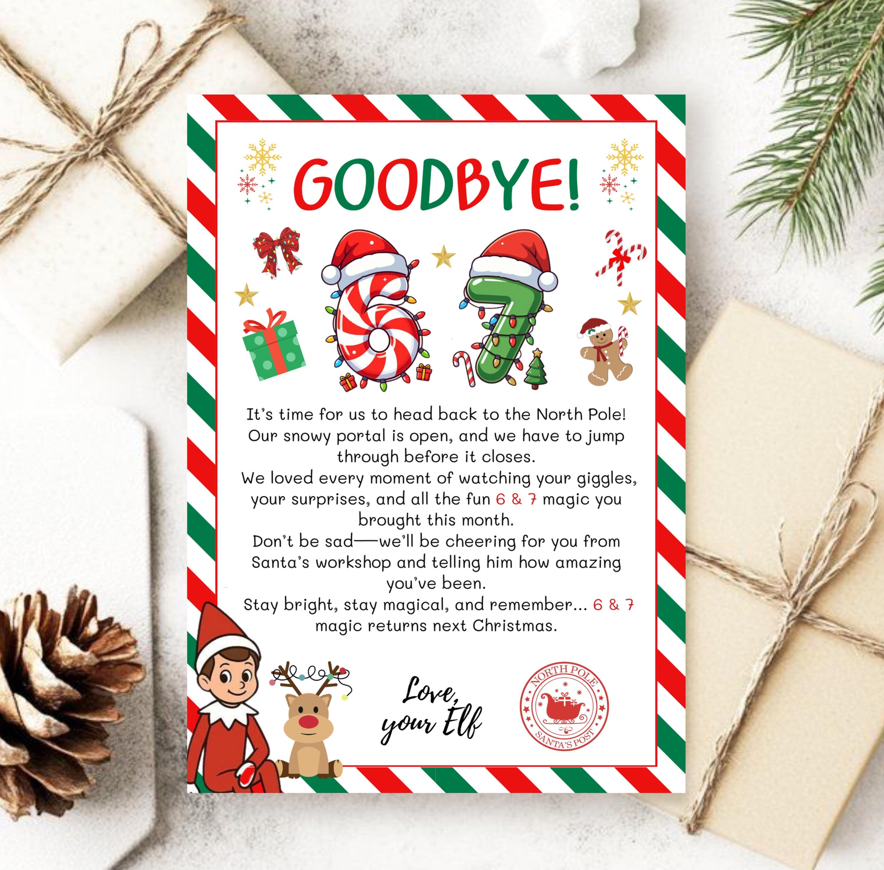 67 Elf Arrival Letter, Six Seven Trending Meme, I'm Back Elves Letter ...