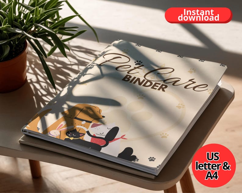 Pet Care Binder | Printable Pet Organizer | Vet Records, Grooming ...