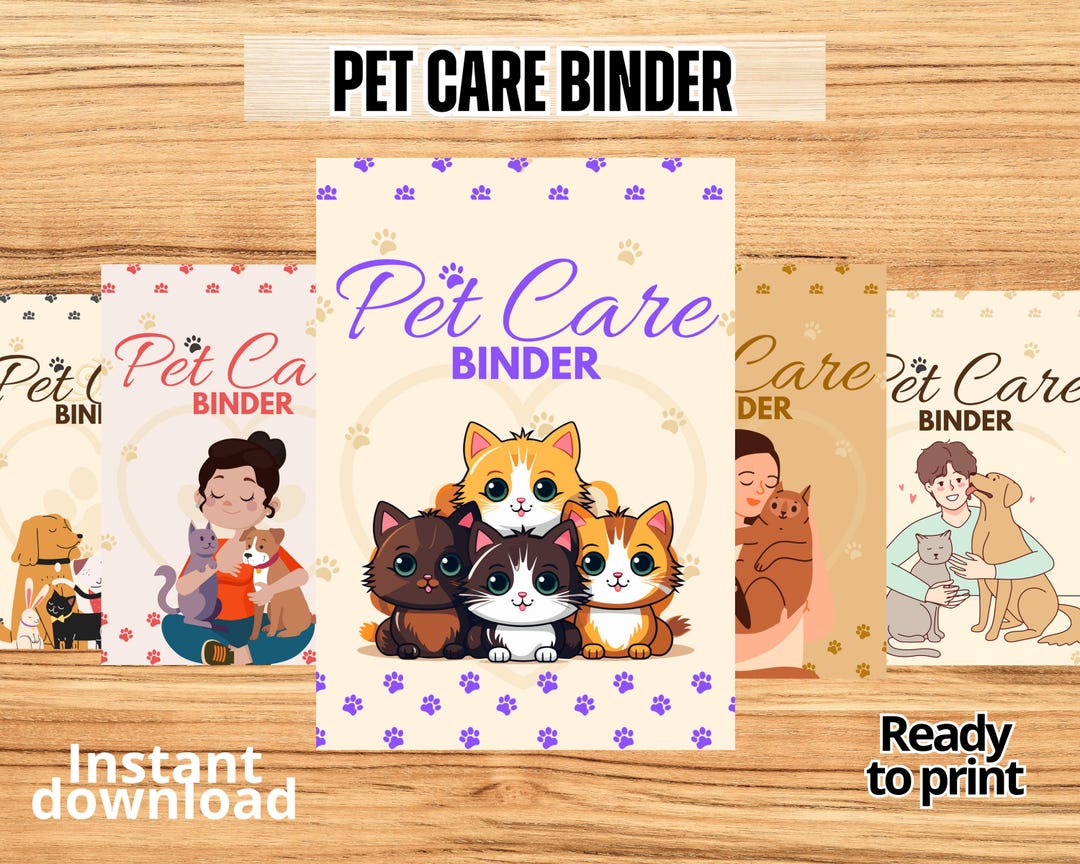 Pet Care Binder | Printable Pet Organizer | Vet Records, Grooming ...