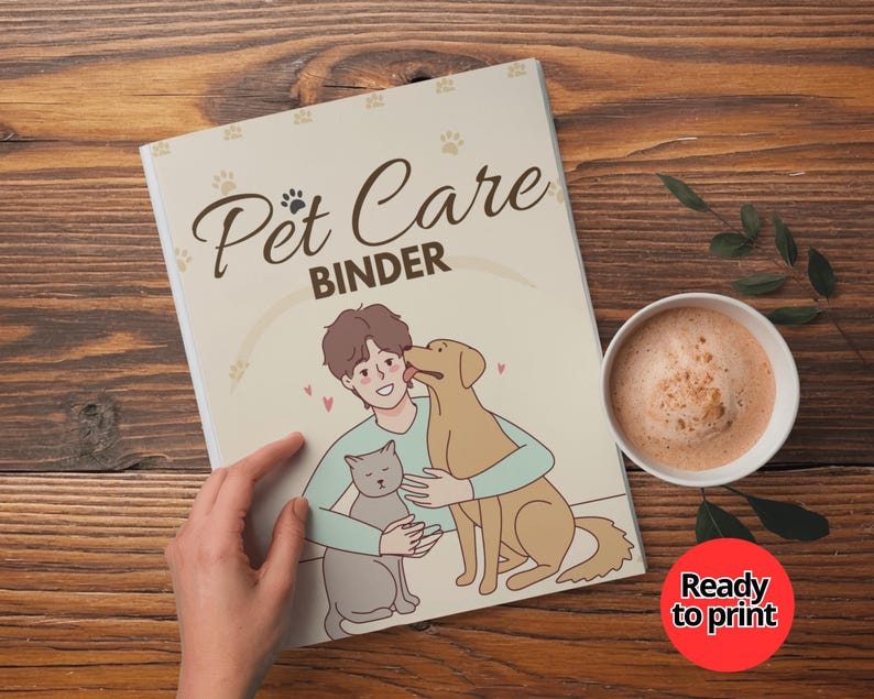 Pet Care Binder | Printable Pet Organizer | Vet Records, Grooming ...