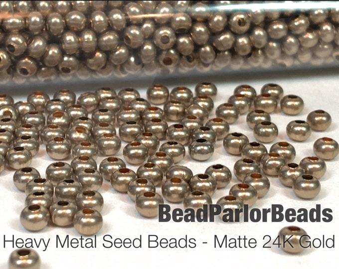 Matte 24K Gold Plated Metal Seed Beads Size 11/0 52 Grams - Etsy