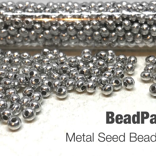 Dark Green Plated Metal Seed Beads Size 6/0 39 Grams - Etsy