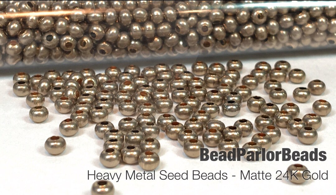 Matte 24K Gold Plated Metal Seed Beads - Size 11/0 - 52 Grams - Etsy