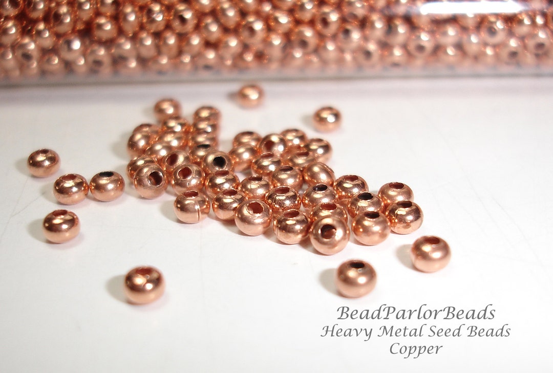 Copper Plated Metal Seed Beads - Size 6/0 - 39 Grams - Etsy