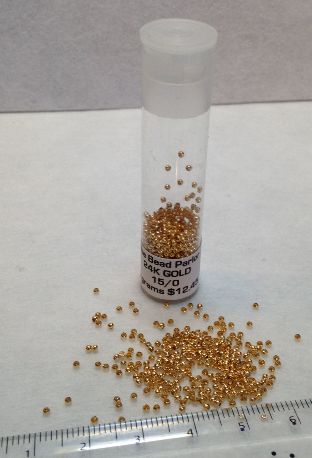 24K Gold Plated Metal Seed Beads - Size 15/0 - 10 Grams (tiny Beads ...
