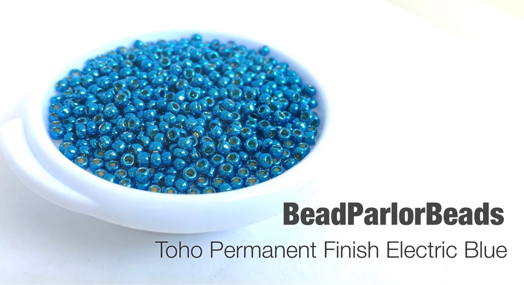 Toho Permafinish Electric Blue Glass Seed Beads - BP-P495D (toho PF583 ...
