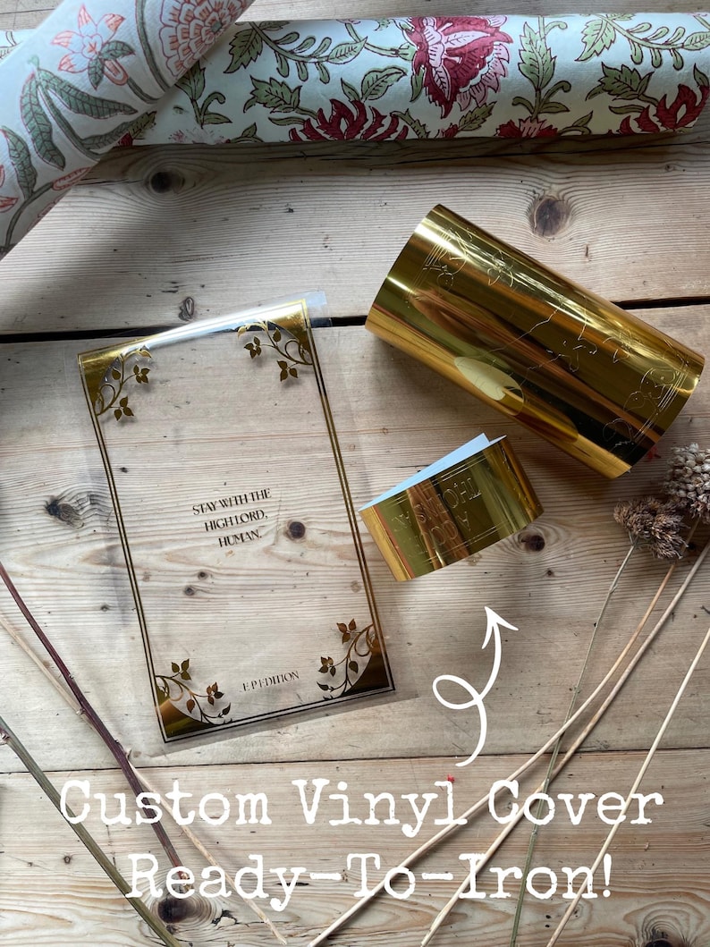 Pre-set Iron-on Vinyl Book Cover: DIY Bookbinding - Etsy