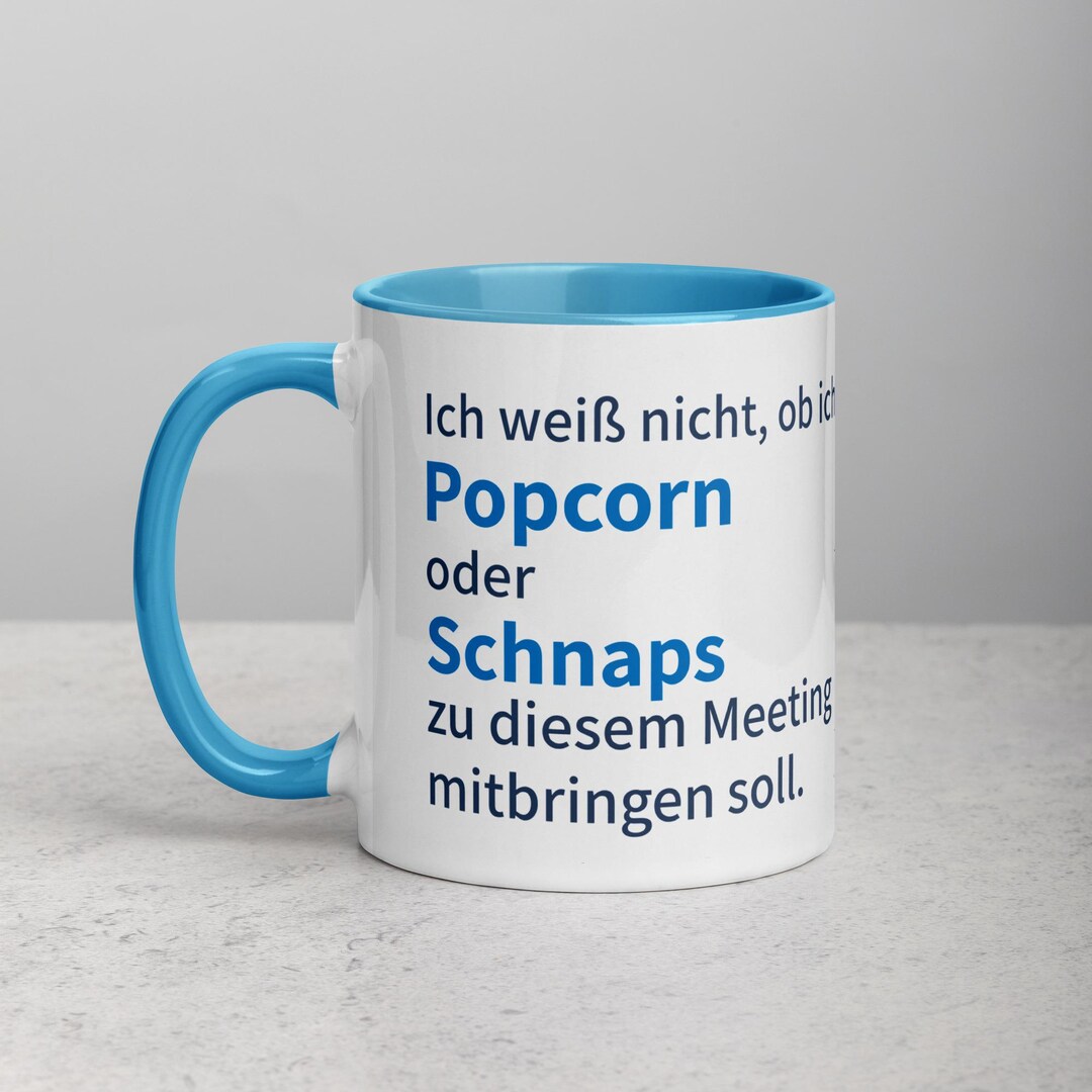 Color Mug - Popcorn Oder Schnaps - Etsy