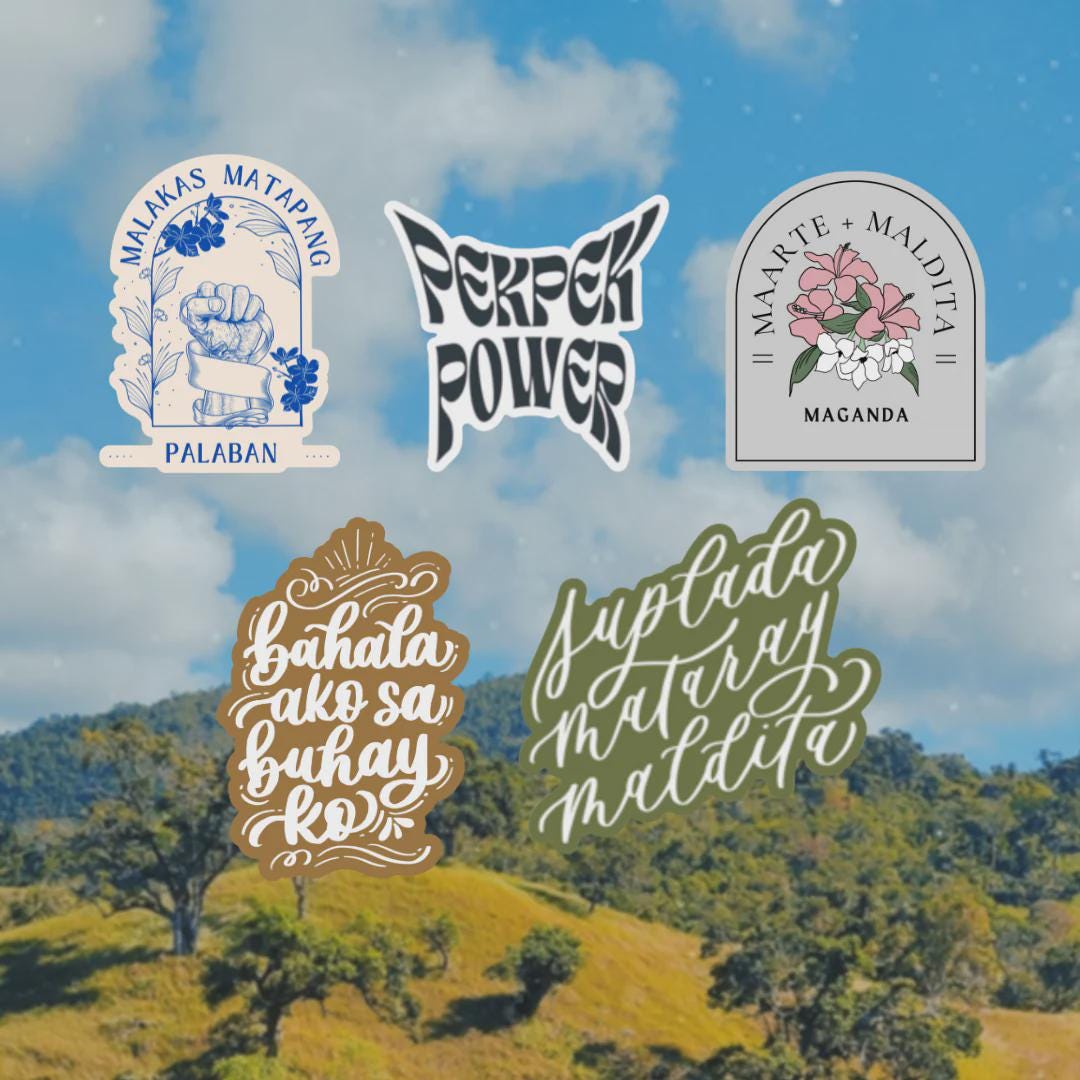 Pinay Stickers (waterproof Vinyl) | Tagalog Words - Etsy