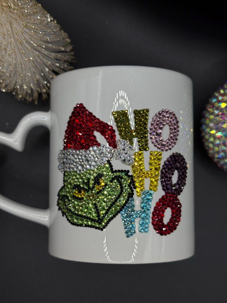 Rhinestone-embellished Cup Grinch - Etsy
