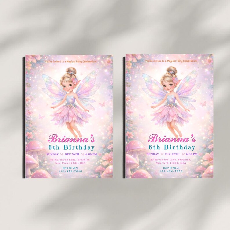 Fairy Birthday Invitation | Enchanted Garden Party Invite | Whimsical ...