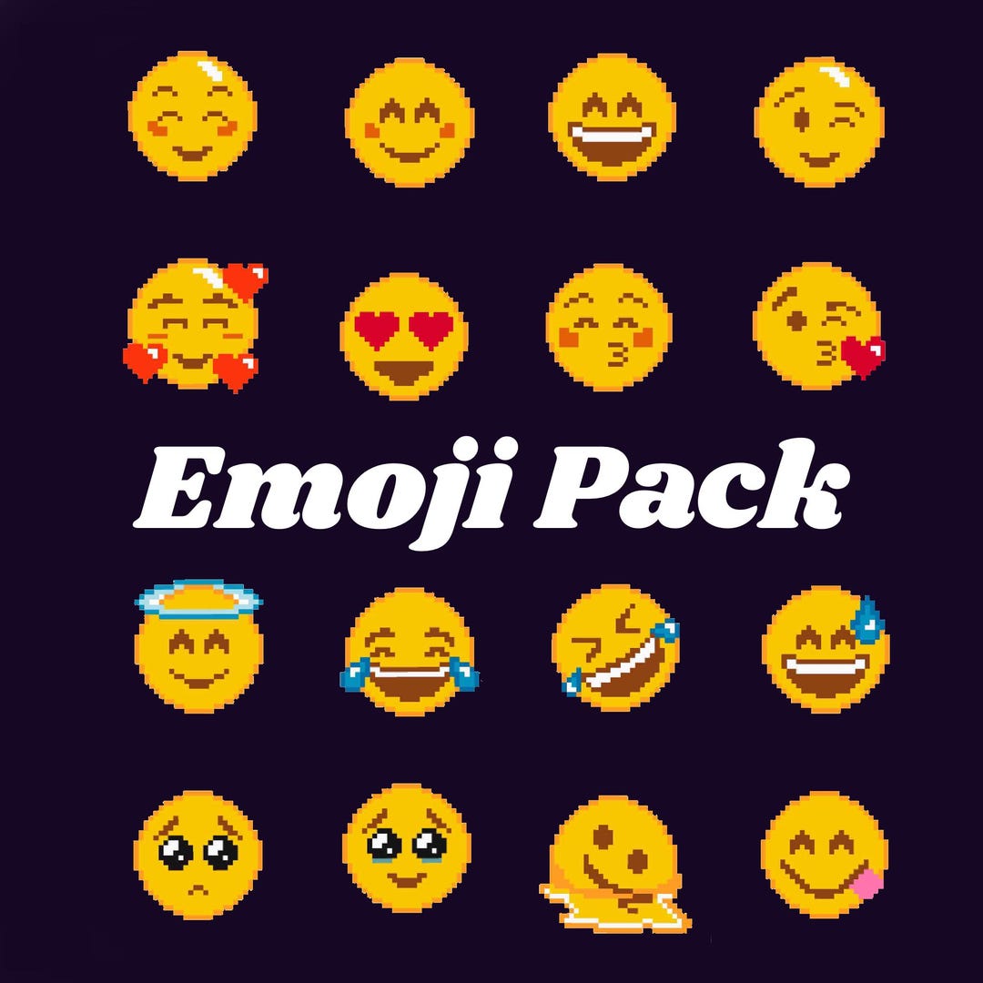 Emoji Pattern Pack for Cross-stitch/crochet/beading/knitting - Etsy