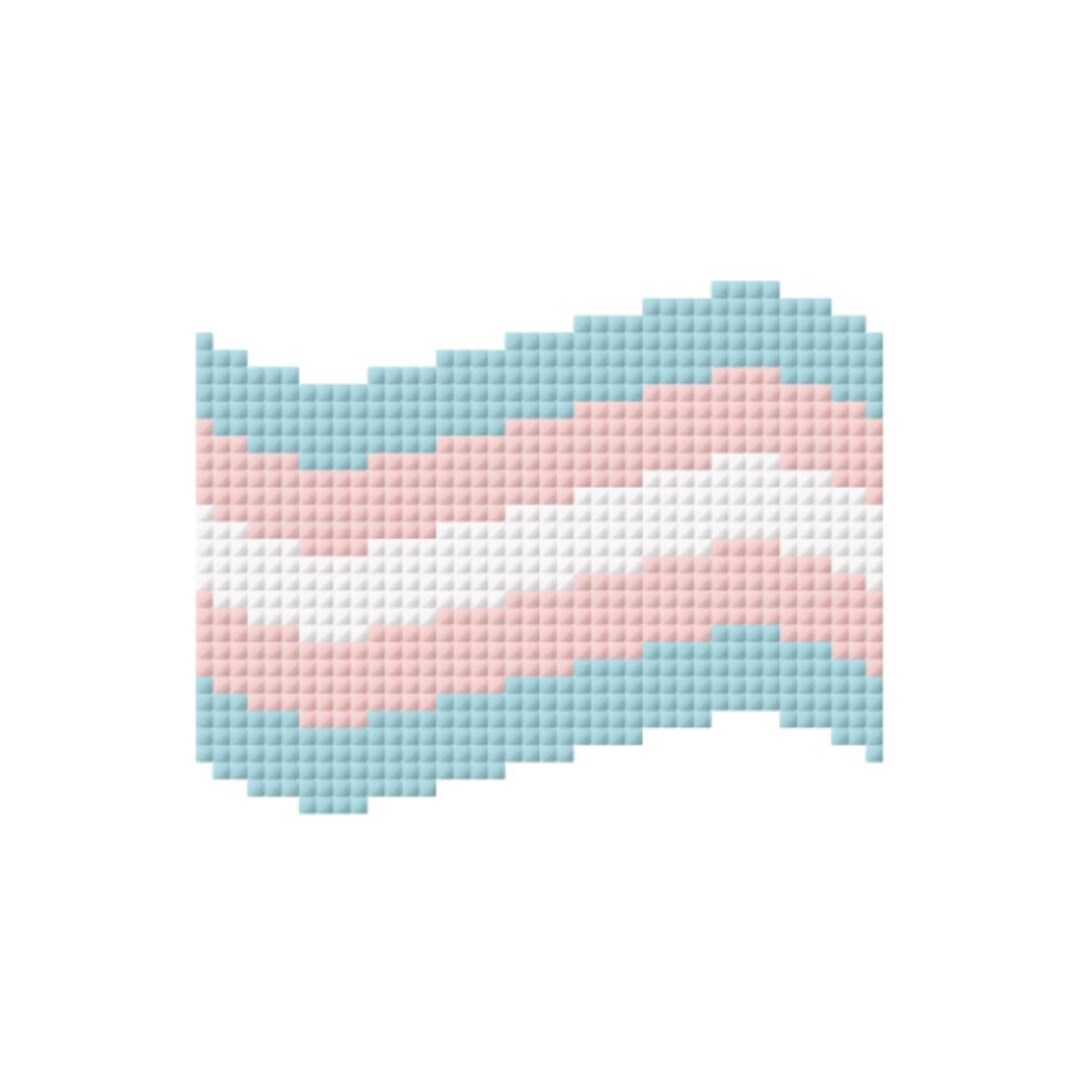 Trans Flag Pattern for Cross-stitch/crochet/beading/knitting - Etsy