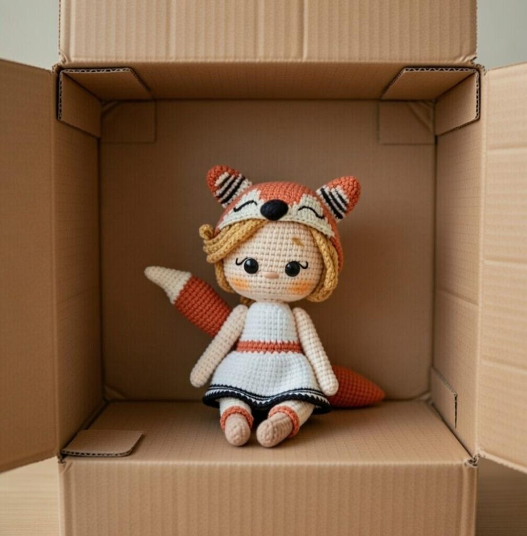 Crochet Fox Doll Pattern – Woodland Amigurumi Girl Toy Tutorial (PDF ...