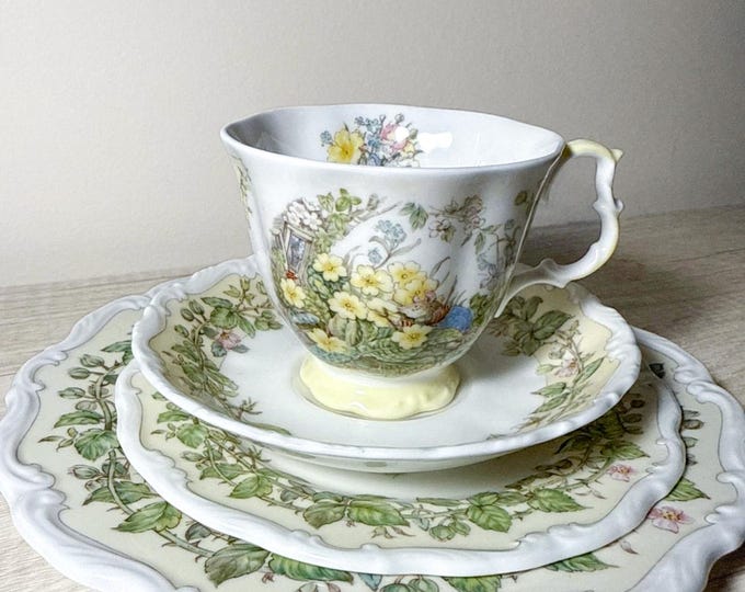 1982–1983 Royal Doulton Brambly Hedge “spring” Tea Set Plates Jill ...