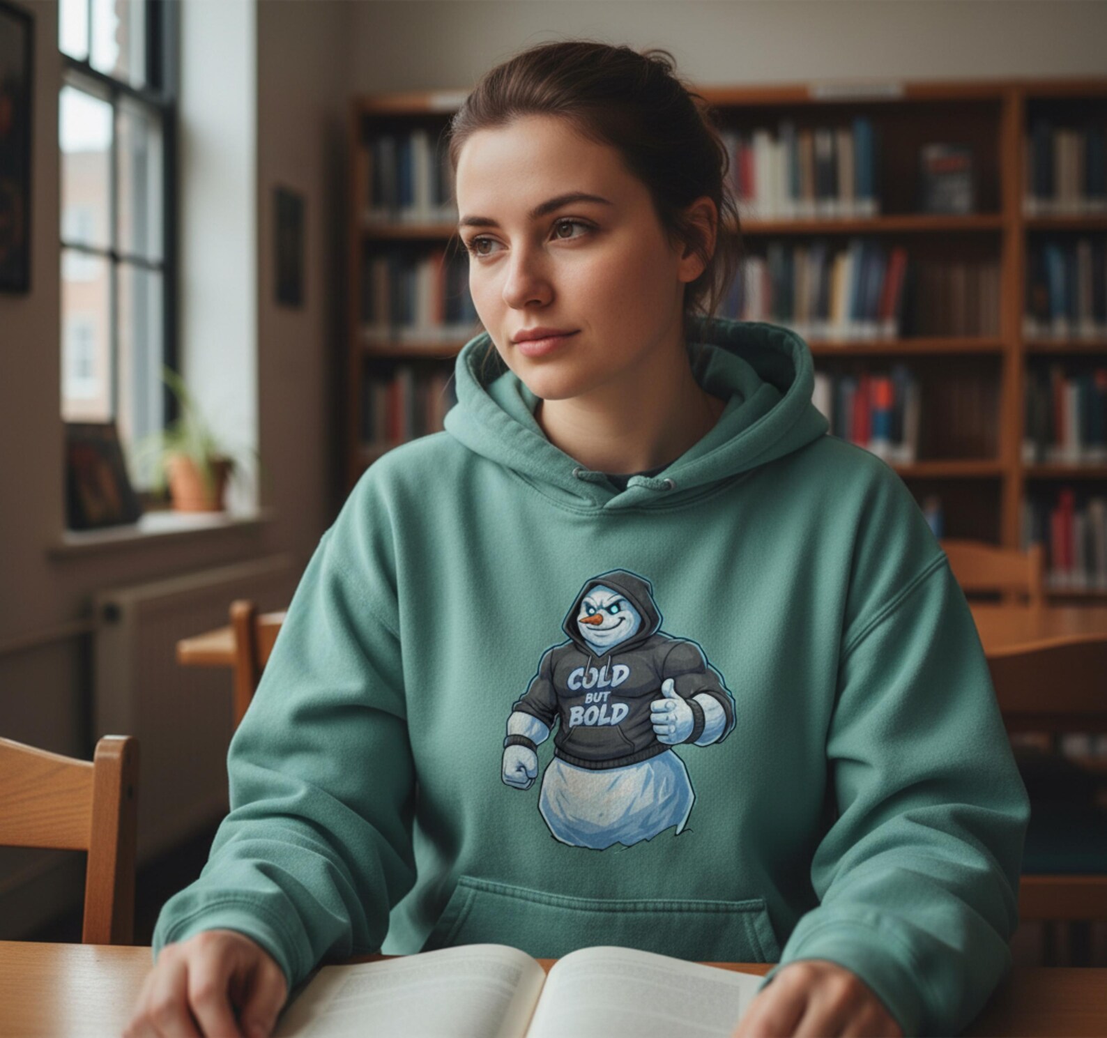 Funny Snowman Graphic Hoodie | Cold but Bold Winter Pullover - Etsy
