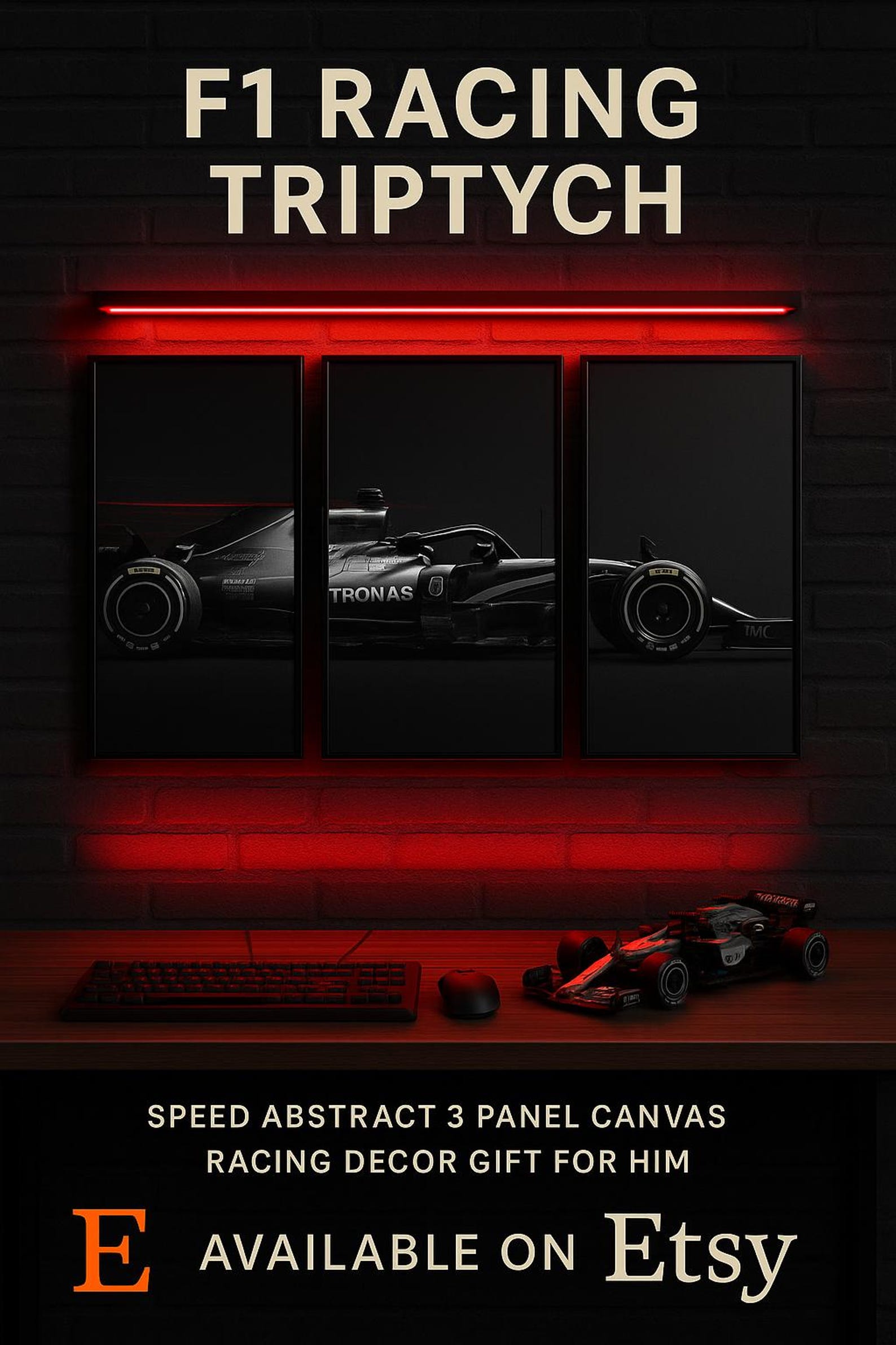 F1 Race Car Portrait • 4K Poster Wall Decoration - Etsy