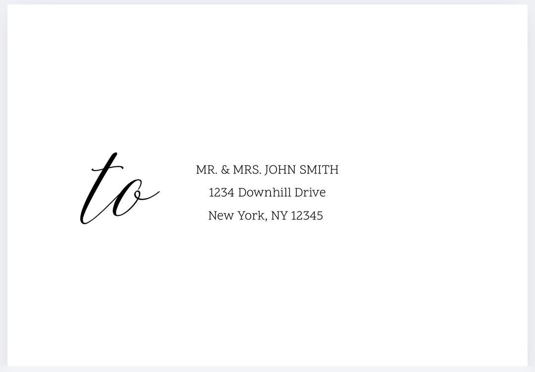 Envelope Address Template | Editable Canva Design | Wedding & Event ...
