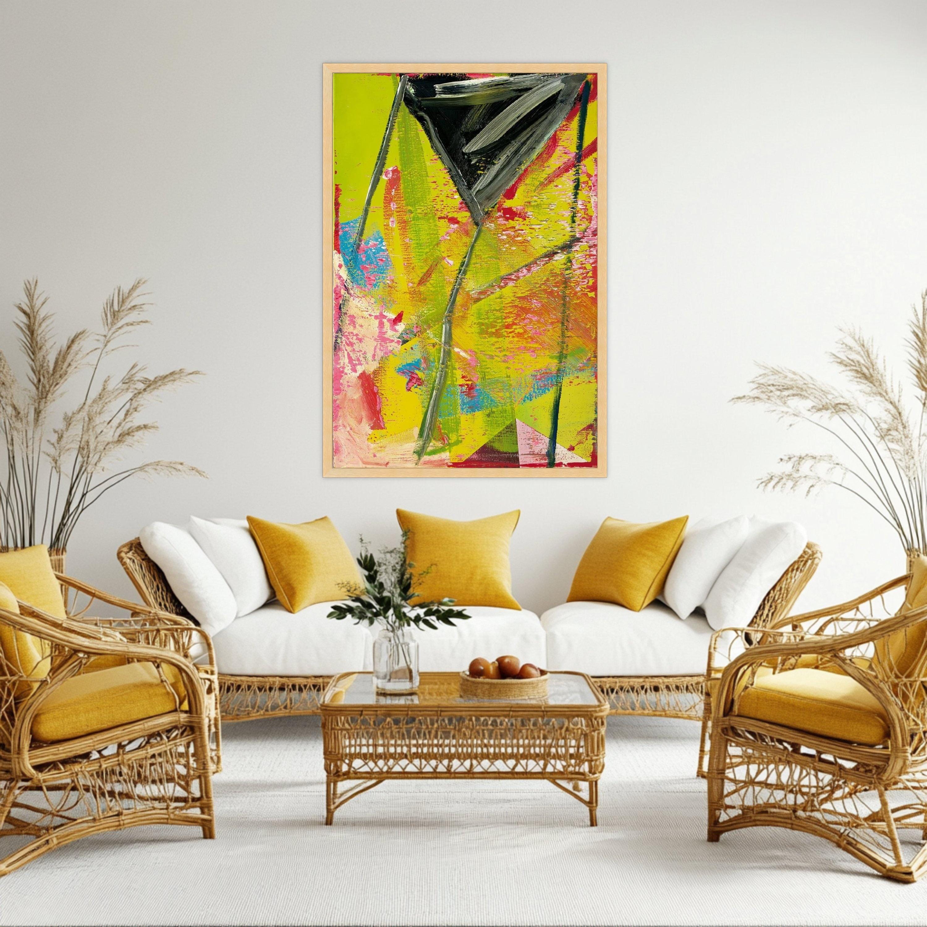 Gerrard Richter Inspired Abstract Canvas Art, Modern Expressionist Home ...