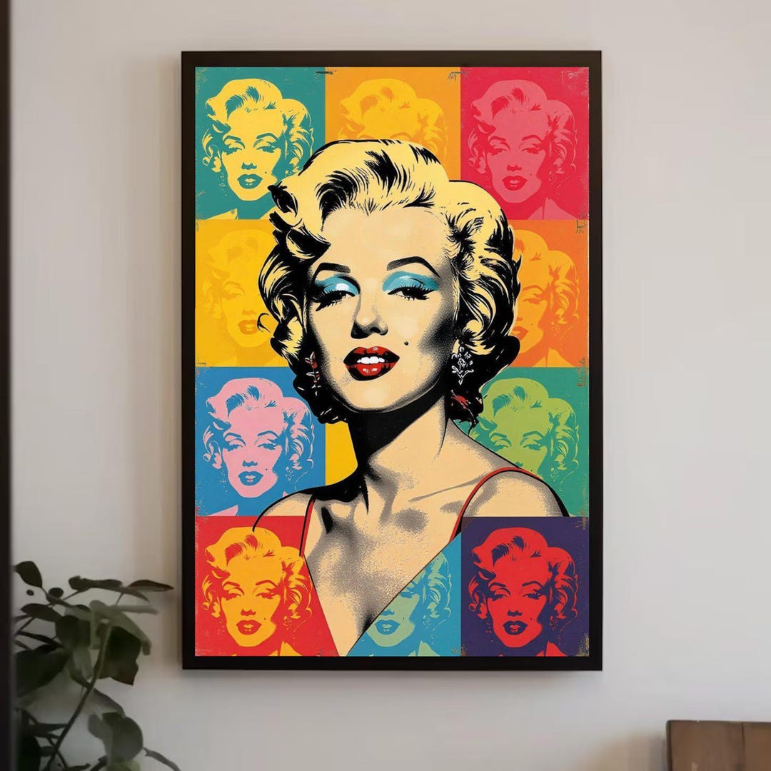 Marilyn Monroe Pop Art Canvas Print, Retro Glamour Decor - Etsy UK