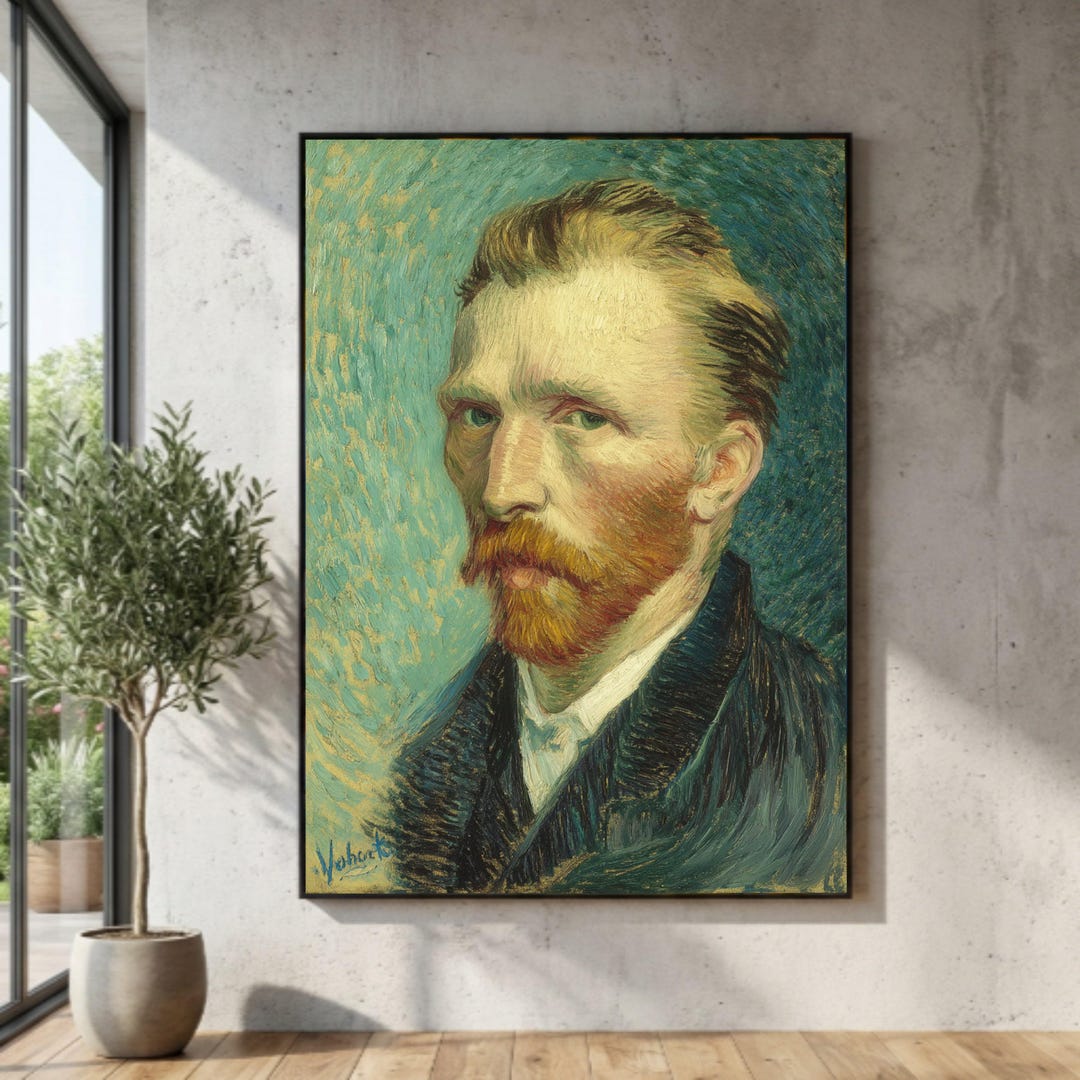 Van Gogh Self Portrait Canvas Print, Impressionist Art Reproduction ...