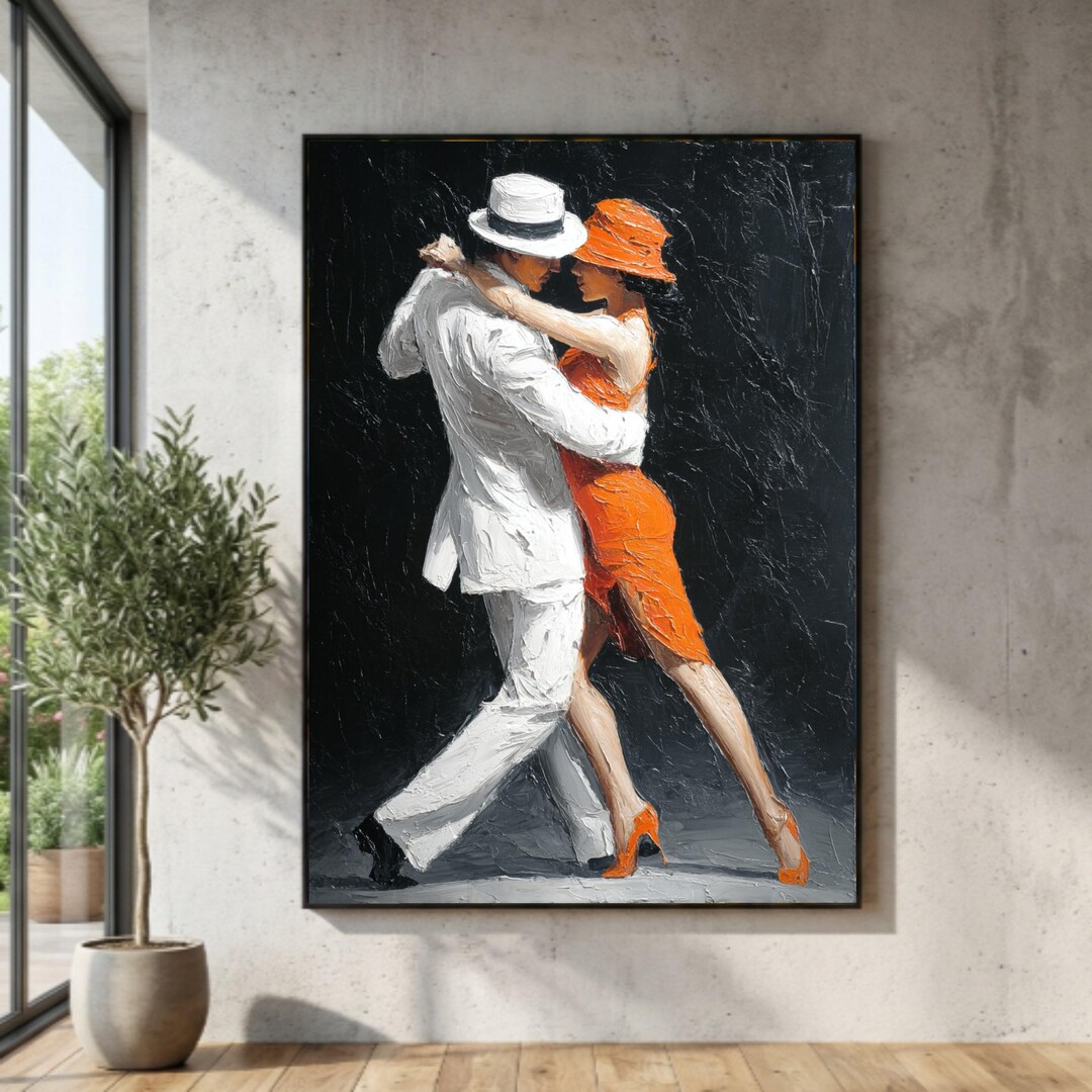 Passionate Tango Couple Canvas Print, Romantic Home Decor - Etsy