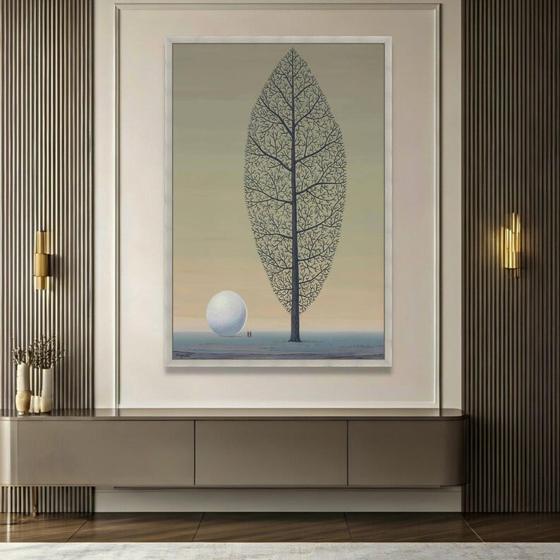 René Magritte Tree Art, Surreal Quest for the Absolute Canvas ...