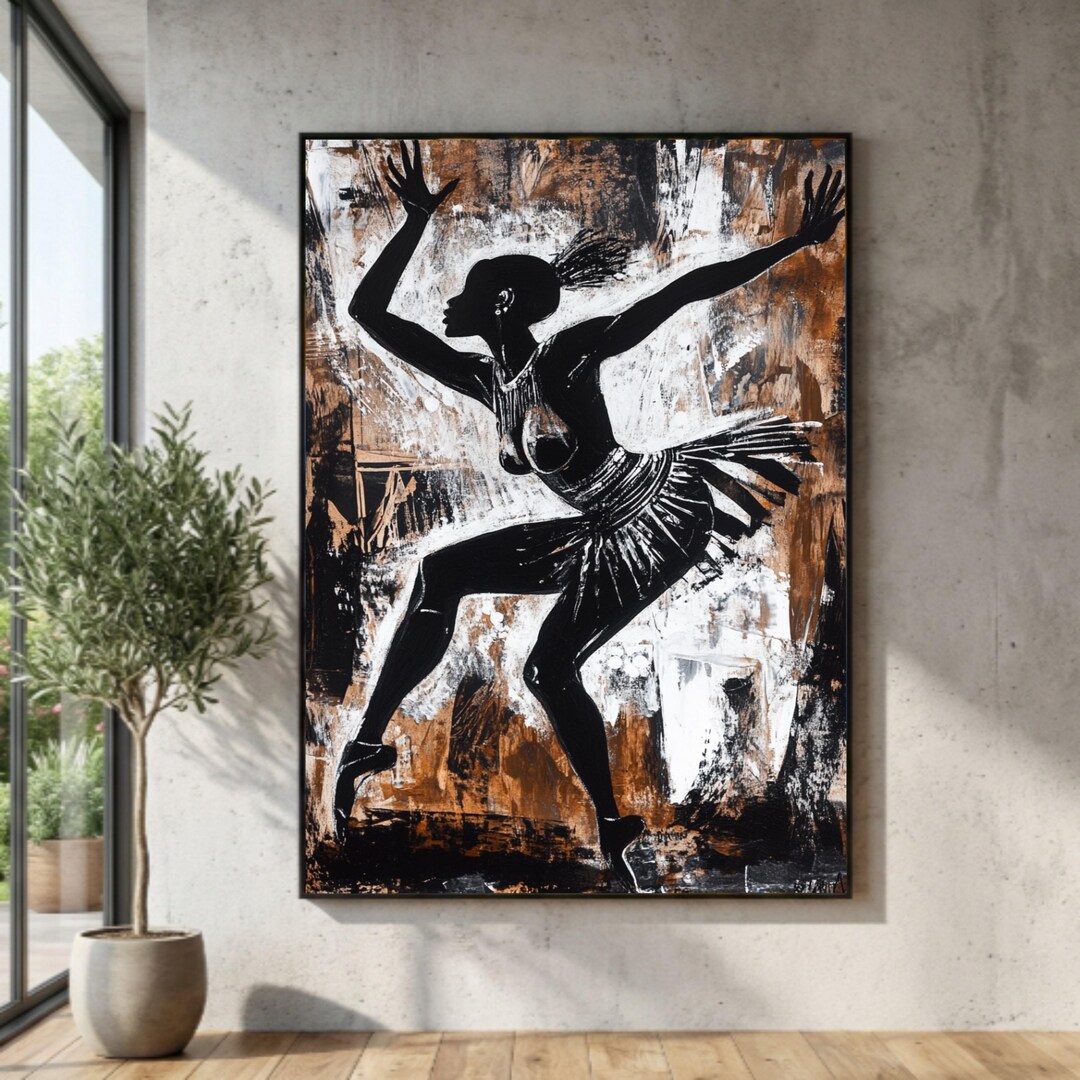 African Dancer Canvas Print, Ethnic Home Decor, Large Canvas Wall Art ...